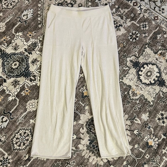 Barefoot Dreams | Pants & Jumpsuits | Barefoot Dreams Cream Soft Wide ...